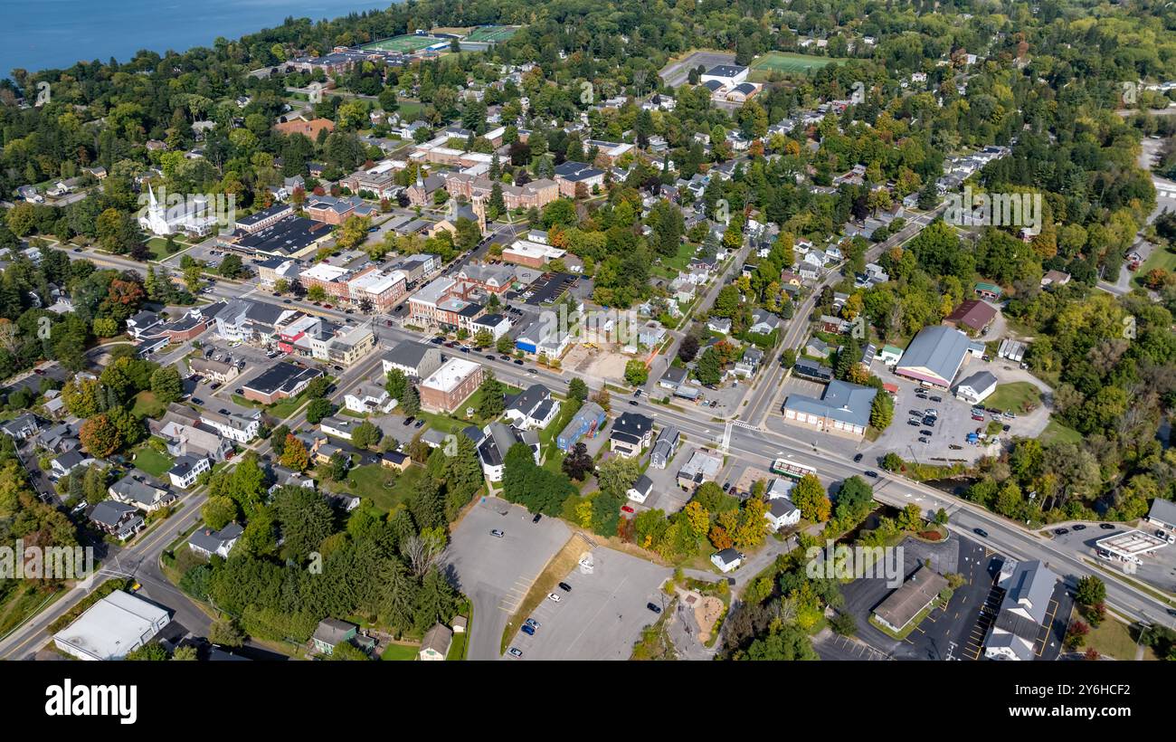 Aerial photo of Cazenovia Lake located in Town of Cazenovia, Madison ...