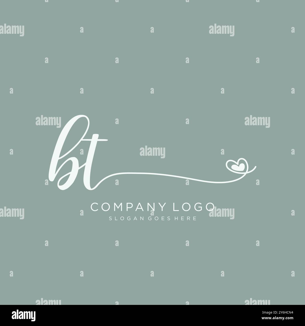 BT Initial handwriting logo design Stock Vector Image & Art - Alamy