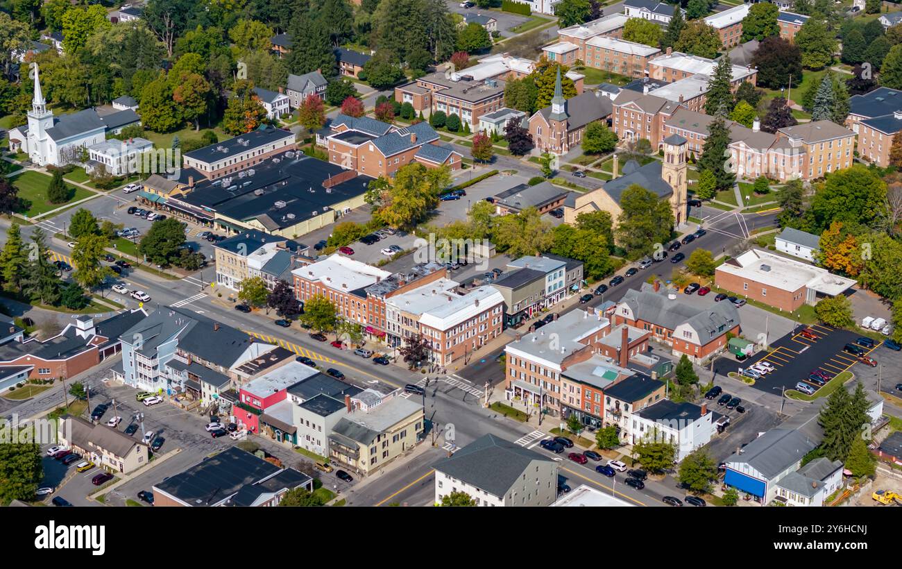 Aerial photo of Cazenovia Lake located in Town of Cazenovia, Madison County, New York, September ...