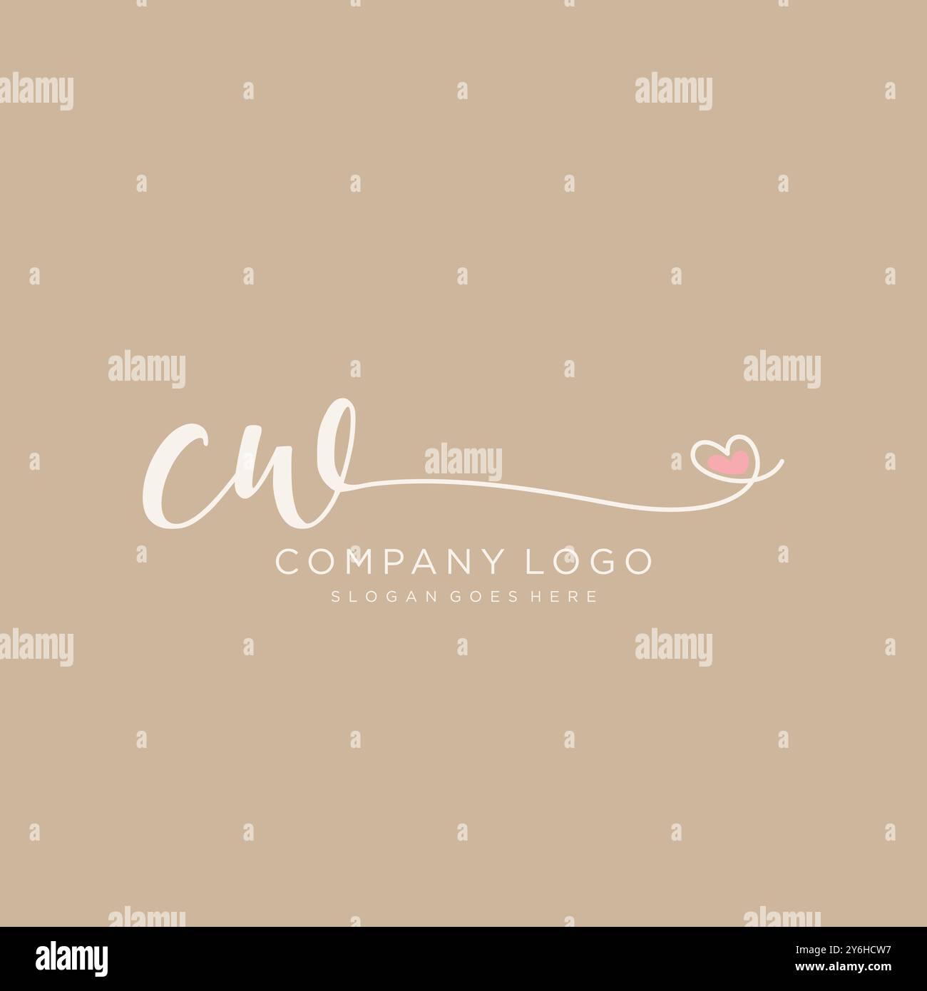 CW Initial handwriting logo design Stock Vector Image & Art - Alamy
