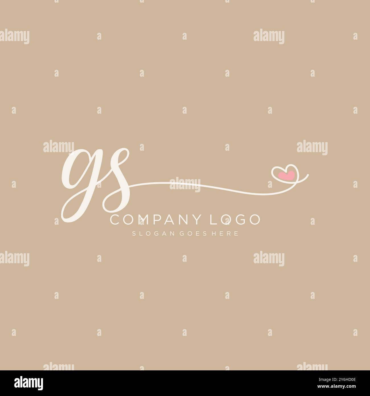 GS Initial handwriting logo design Stock Vector Image & Art - Alamy