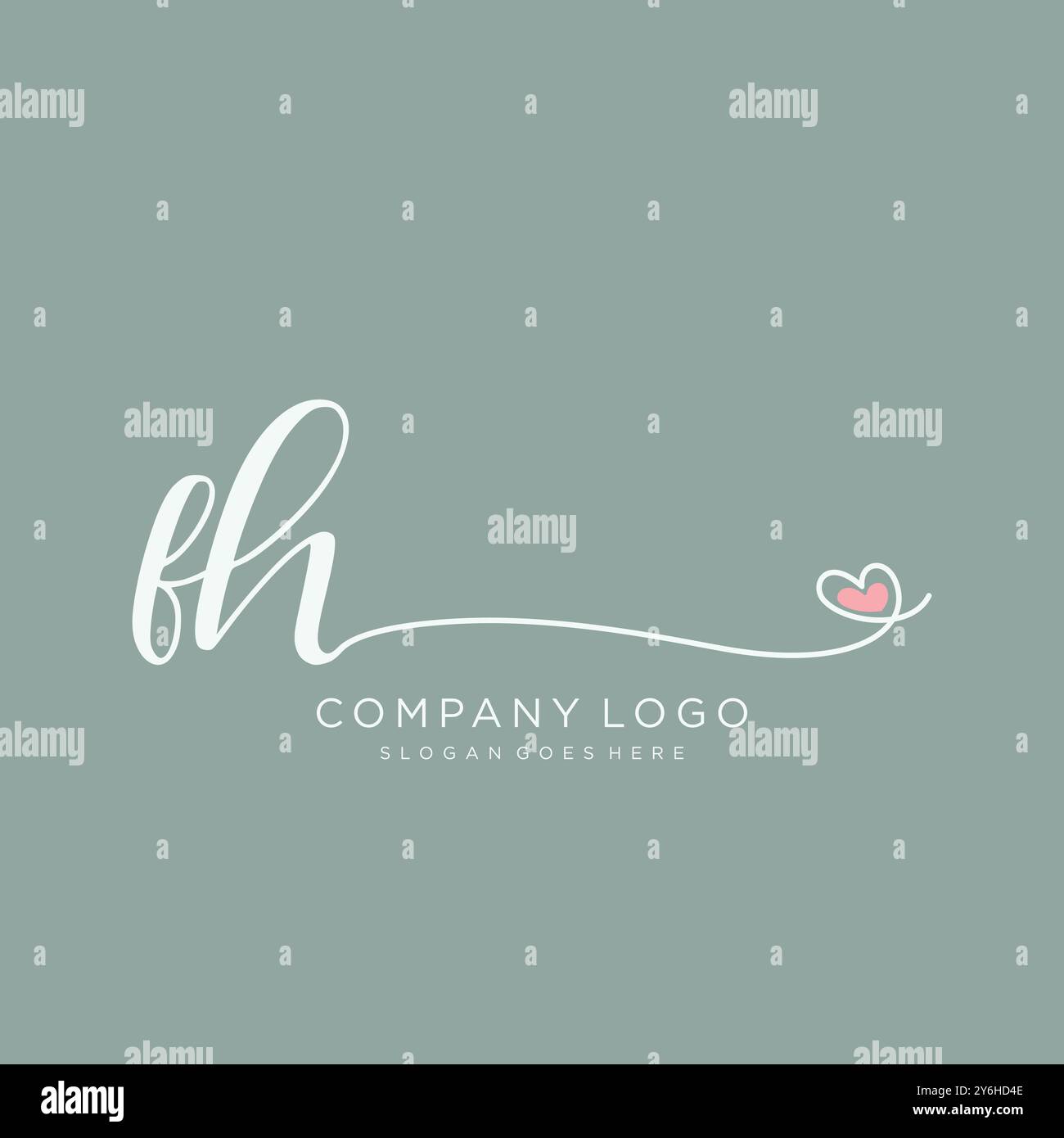 Fh initials logo hi-res stock photography and images - Alamy