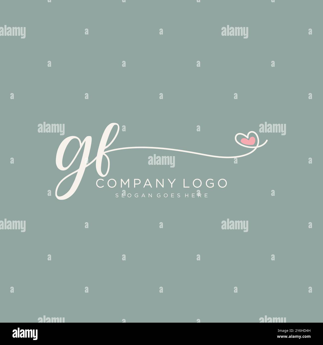 GF Initial handwriting logo design Stock Vector Image & Art - Alamy