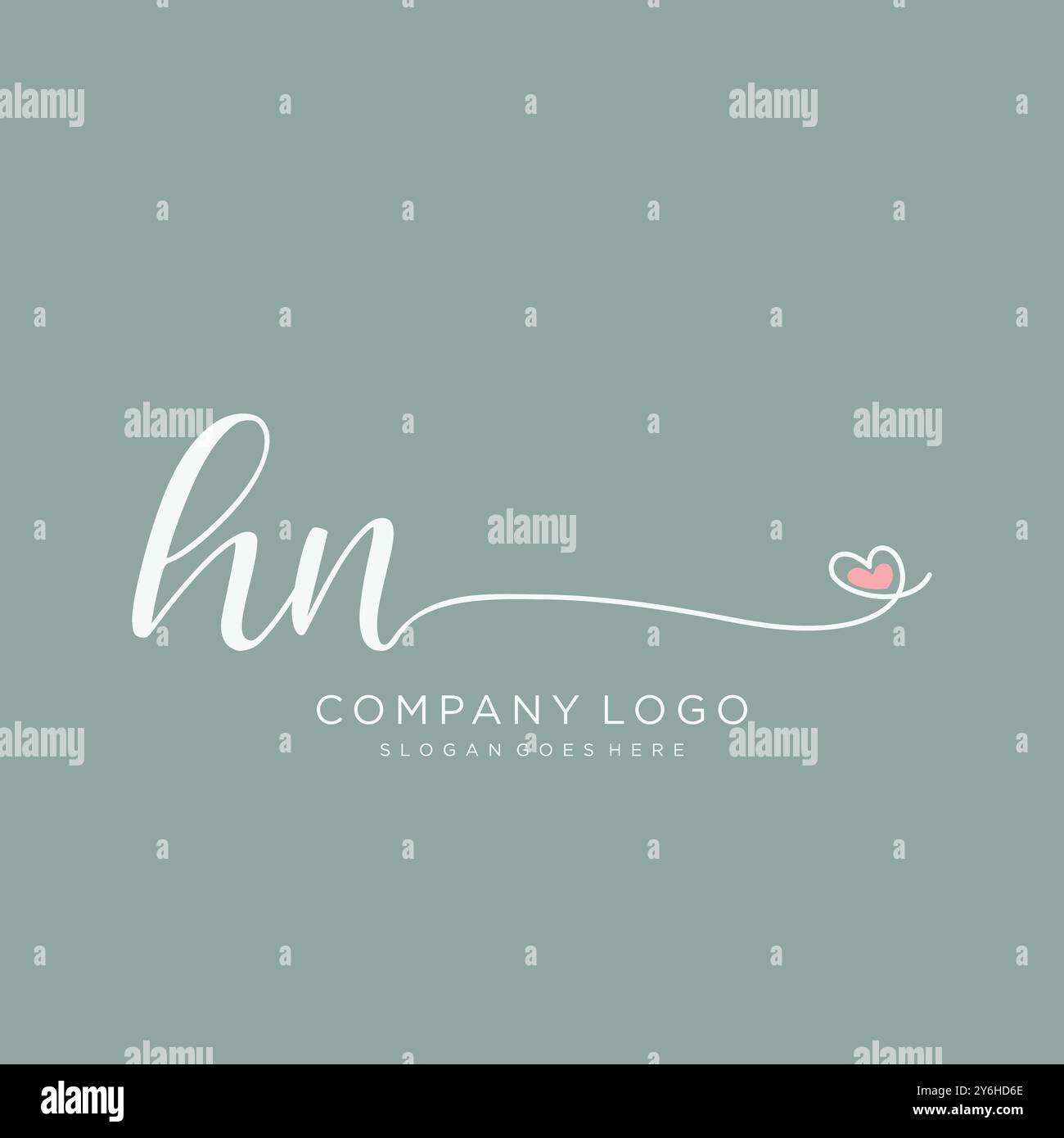 Hn initials logo Stock Vector Images - Alamy