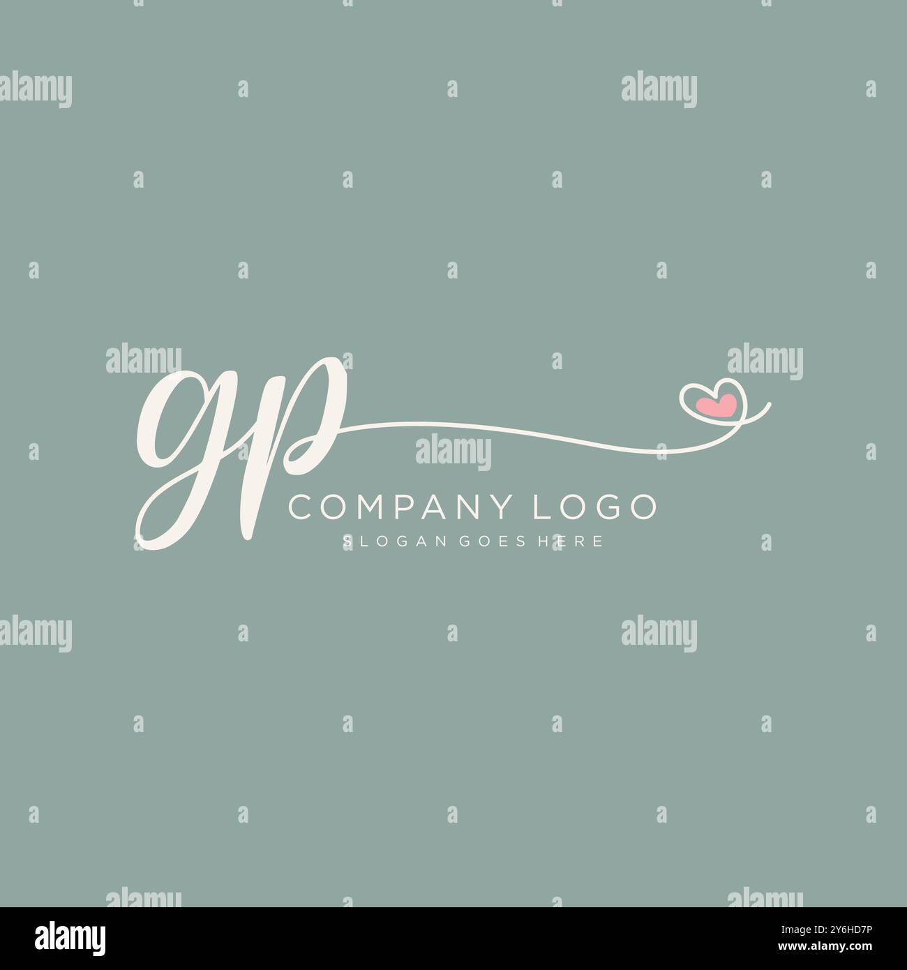 GP Initial handwriting logo design Stock Vector Image & Art - Alamy