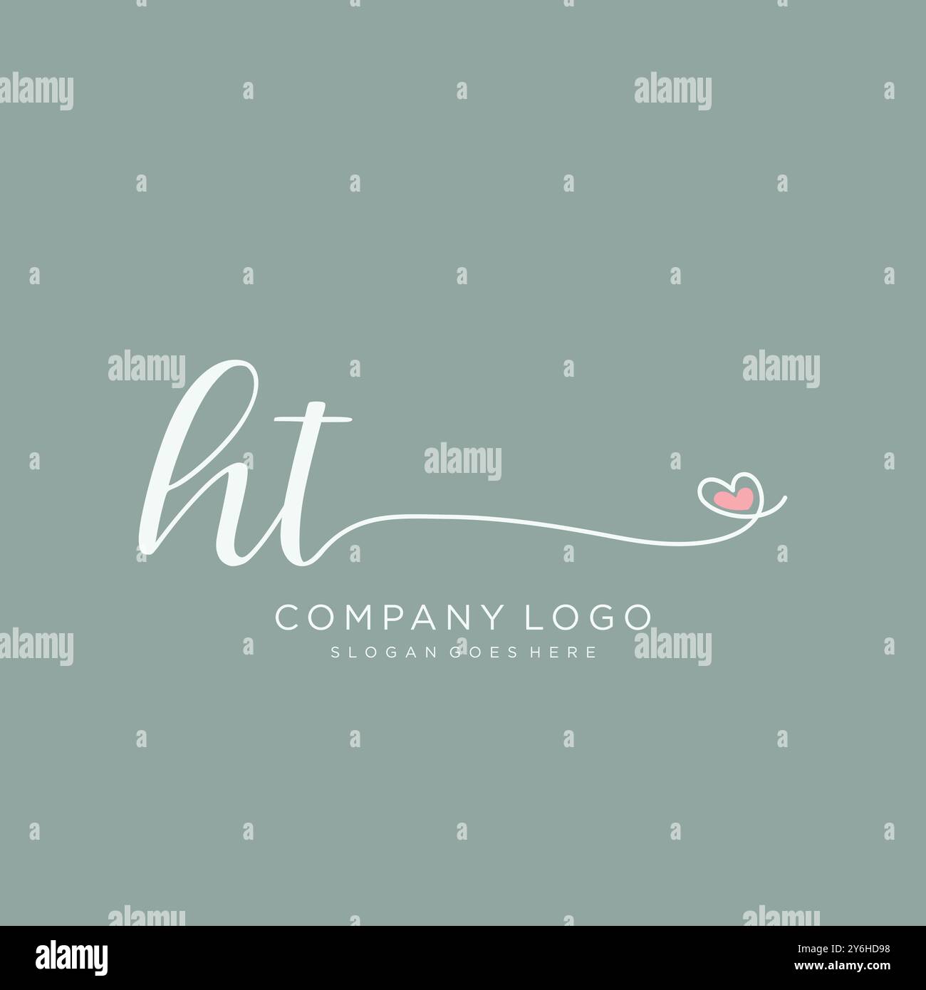HT Initial handwriting logo design Stock Vector Image & Art - Alamy