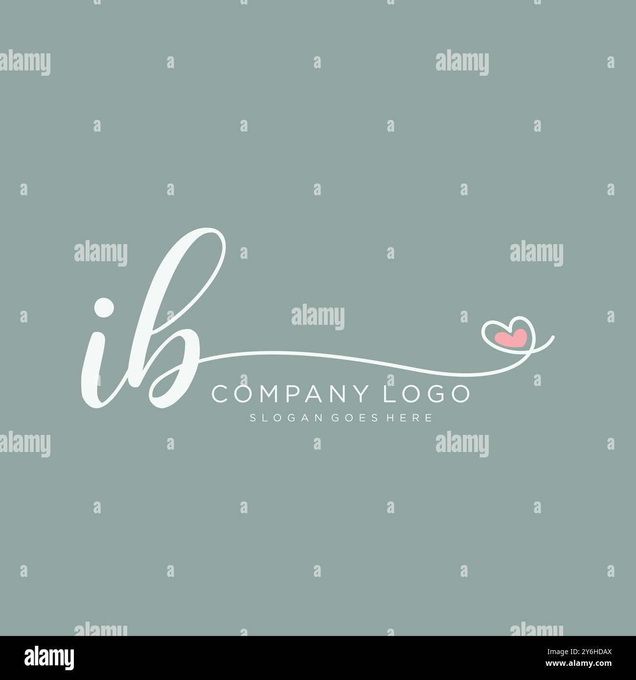 IB Initial handwriting logo design Stock Vector Image & Art - Alamy