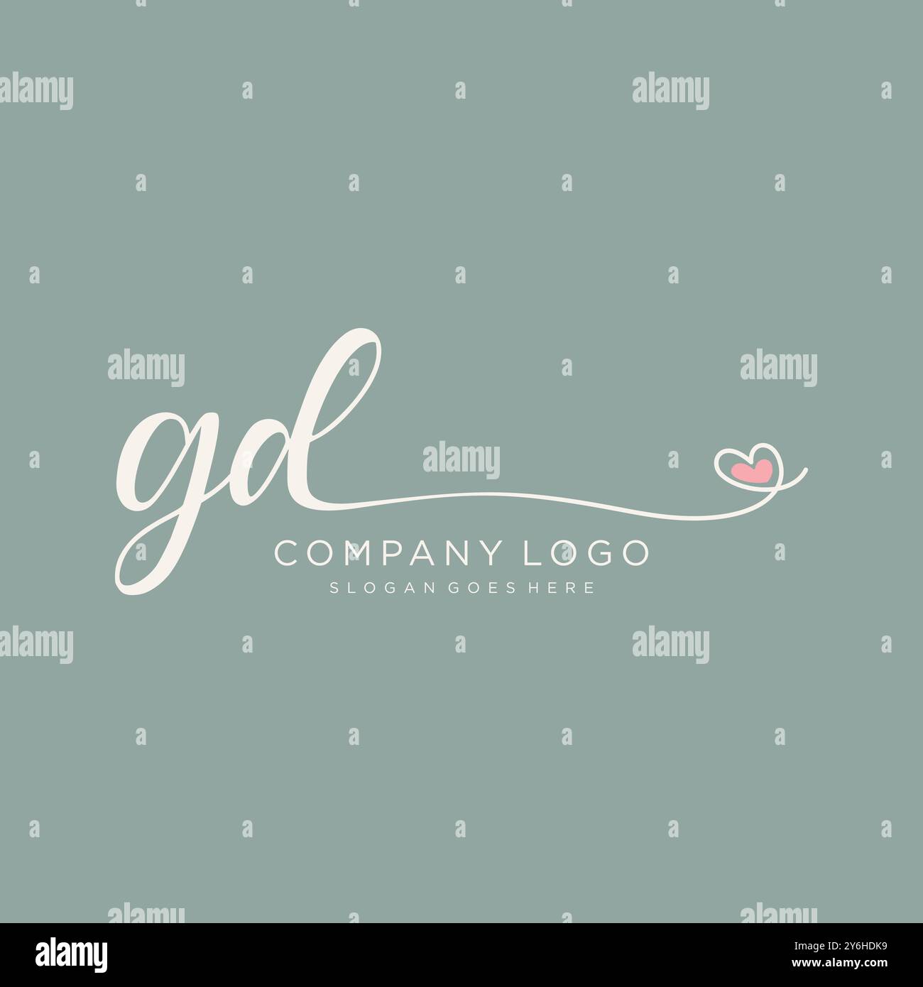 GD Initial handwriting logo design Stock Vector Image & Art - Alamy