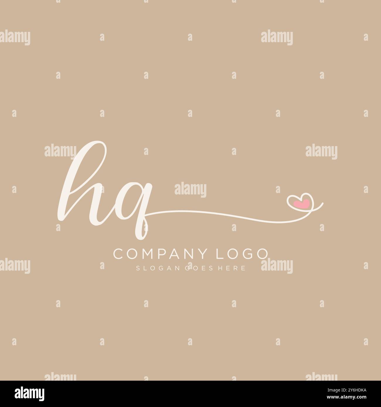 HQ Initial handwriting logo design Stock Vector Image & Art - Alamy