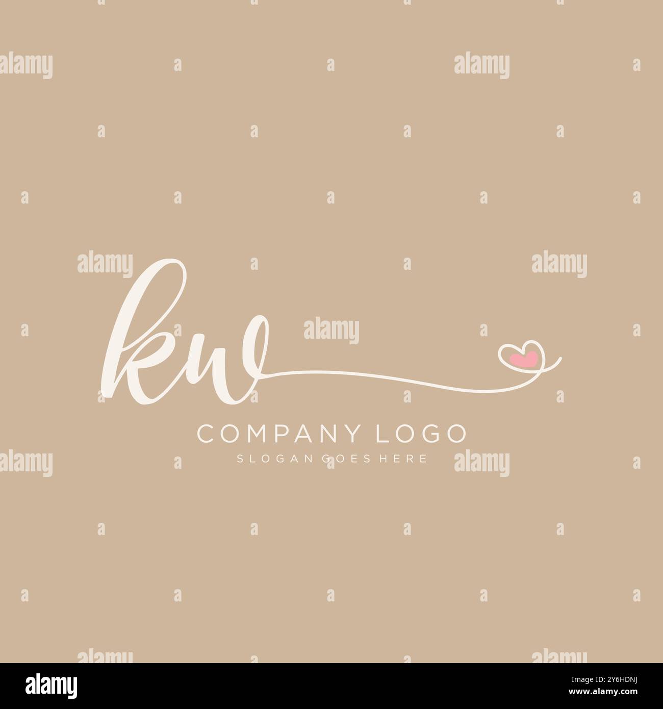 Kw initials logo hi-res stock photography and images - Alamy