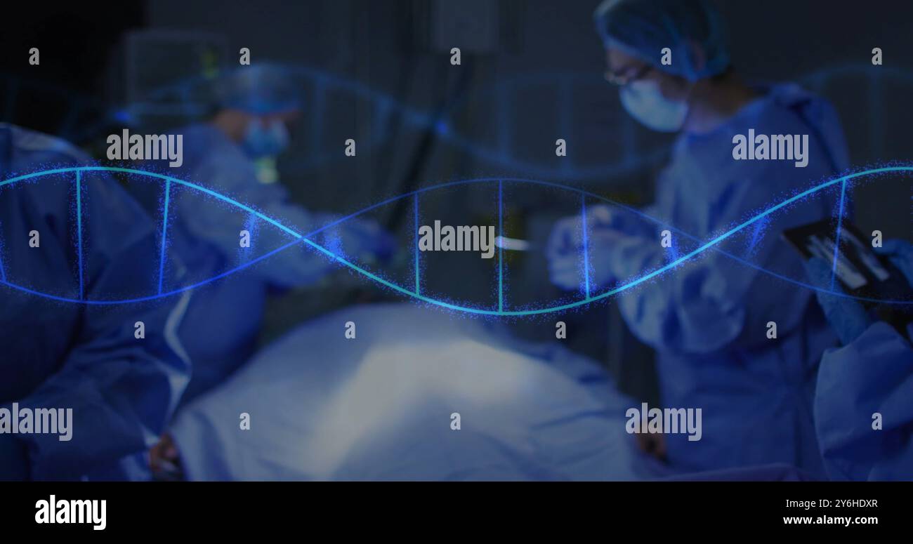 Image dna strands connections hi-res stock photography and images - Alamy