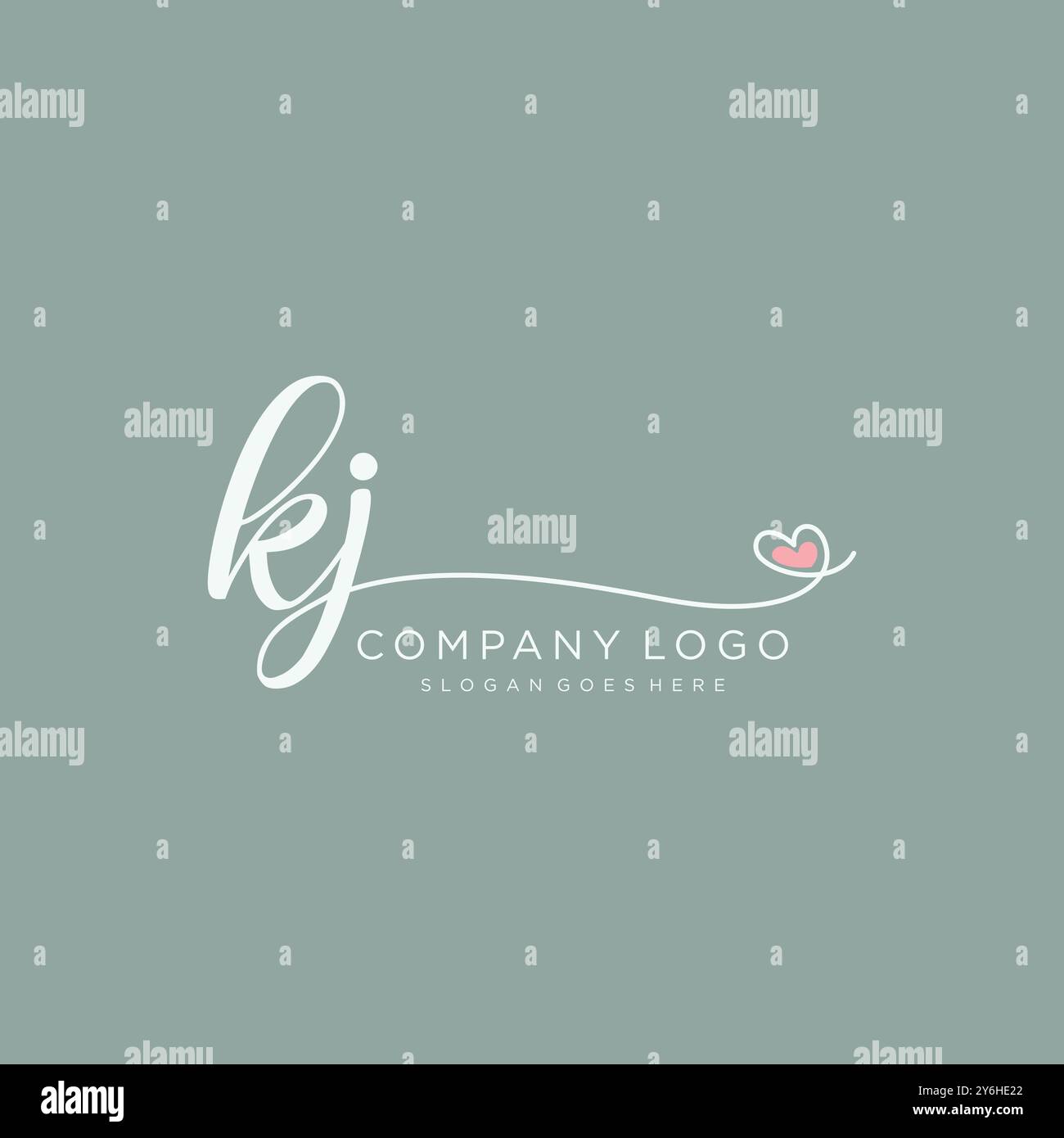 KJ Initial handwriting logo design Stock Vector Image & Art - Alamy