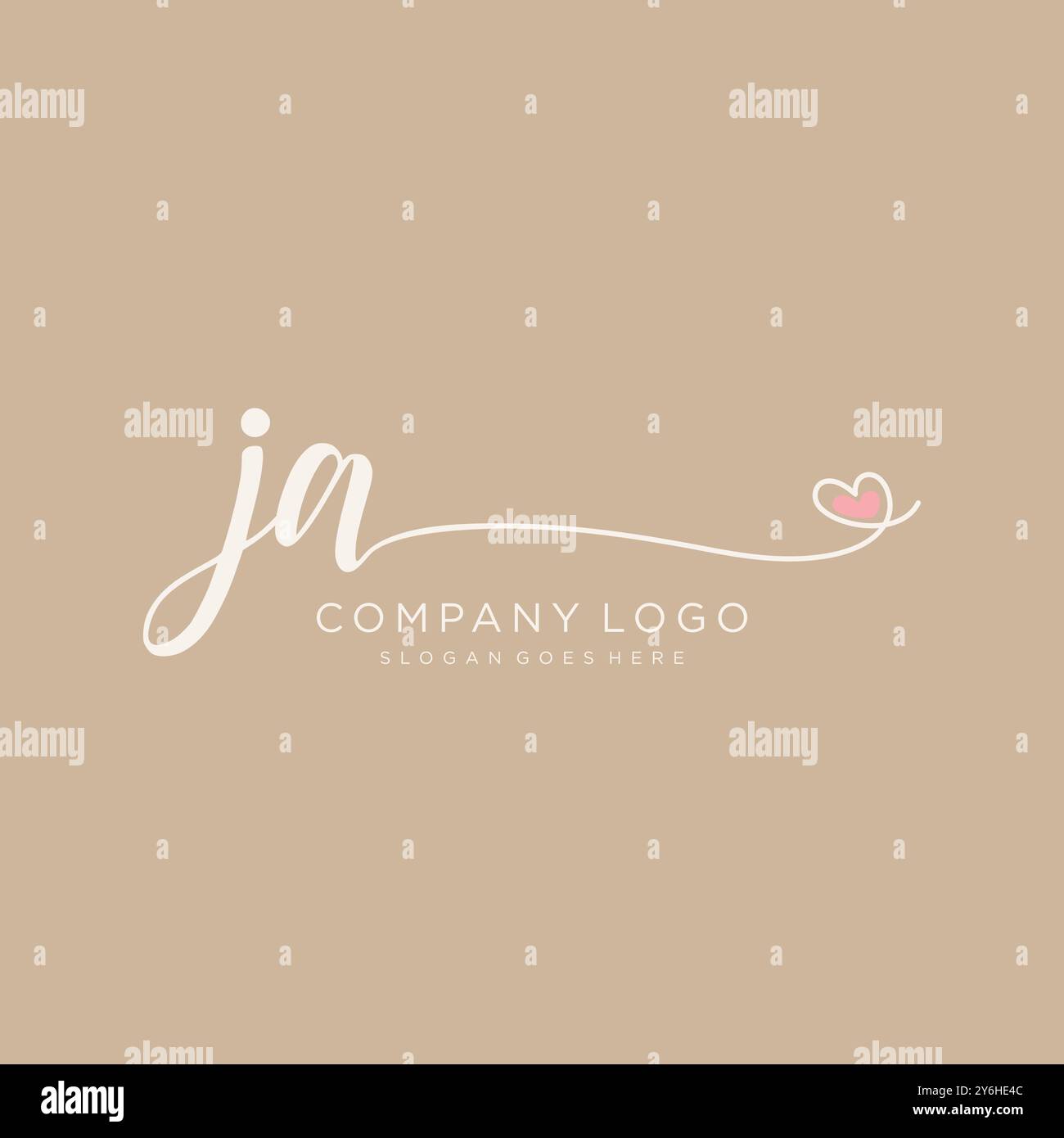 Ja initials logo hi-res stock photography and images - Alamy
