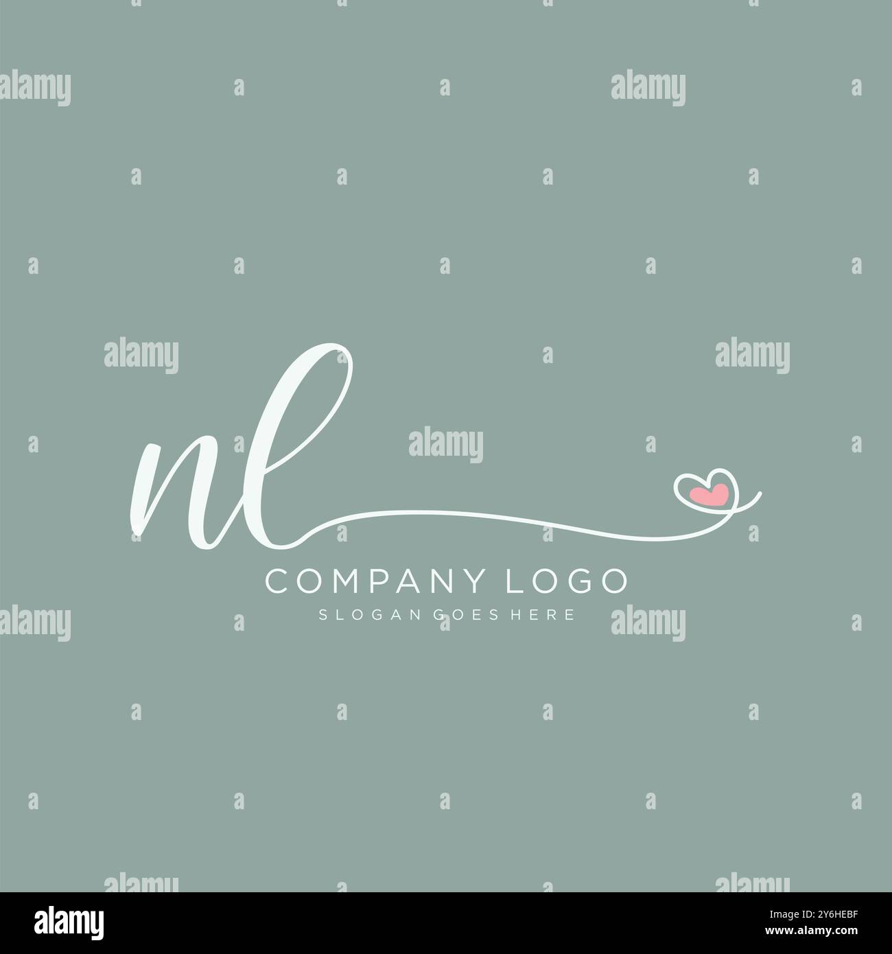 Nl initials logo hi-res stock photography and images - Alamy