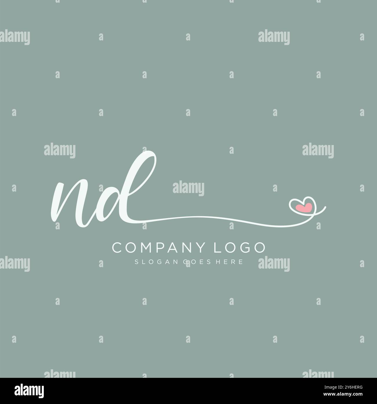ND Initial handwriting logo design Stock Vector Image & Art - Alamy