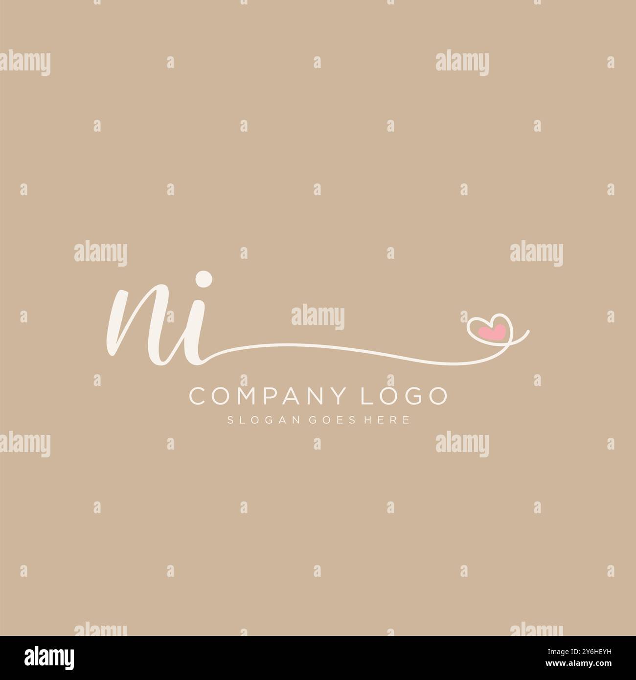 NI Initial handwriting logo design Stock Vector Image & Art - Alamy