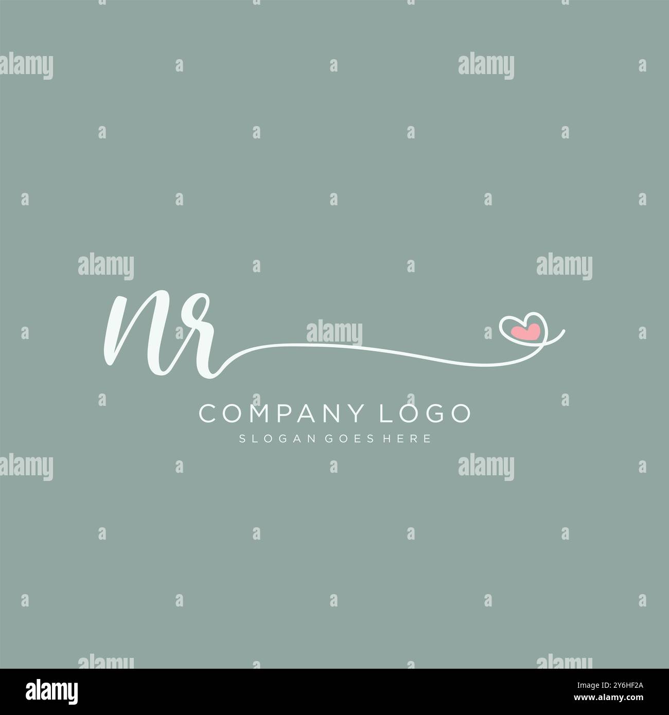 NR Initial handwriting logo design Stock Vector Image & Art - Alamy