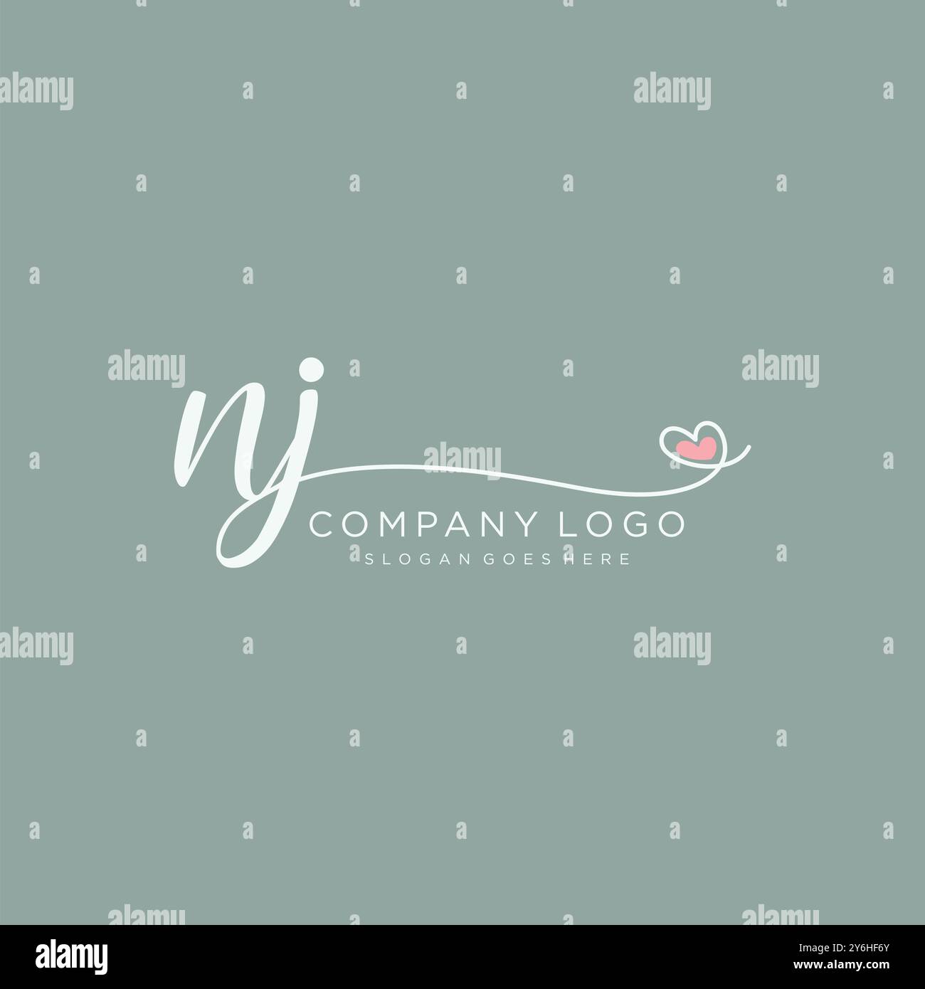 Nj initials logo hi-res stock photography and images - Alamy