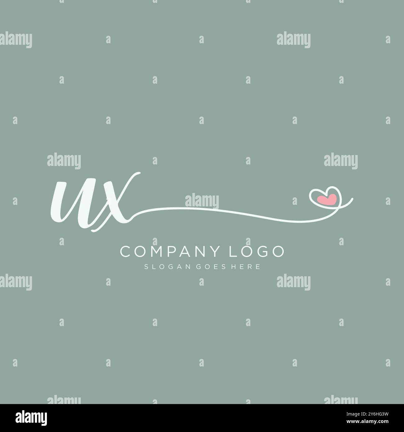 UX Initial handwriting logo design Stock Vector Image & Art - Alamy