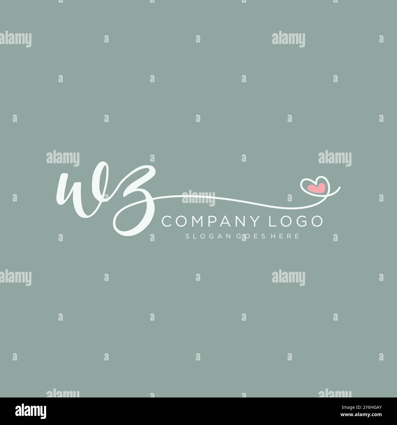 Wz initials logo hi-res stock photography and images - Alamy