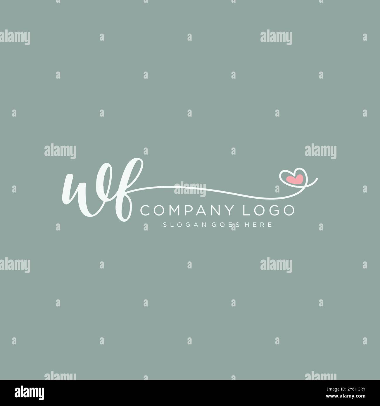 WF Initial handwriting logo design Stock Vector Image & Art - Alamy