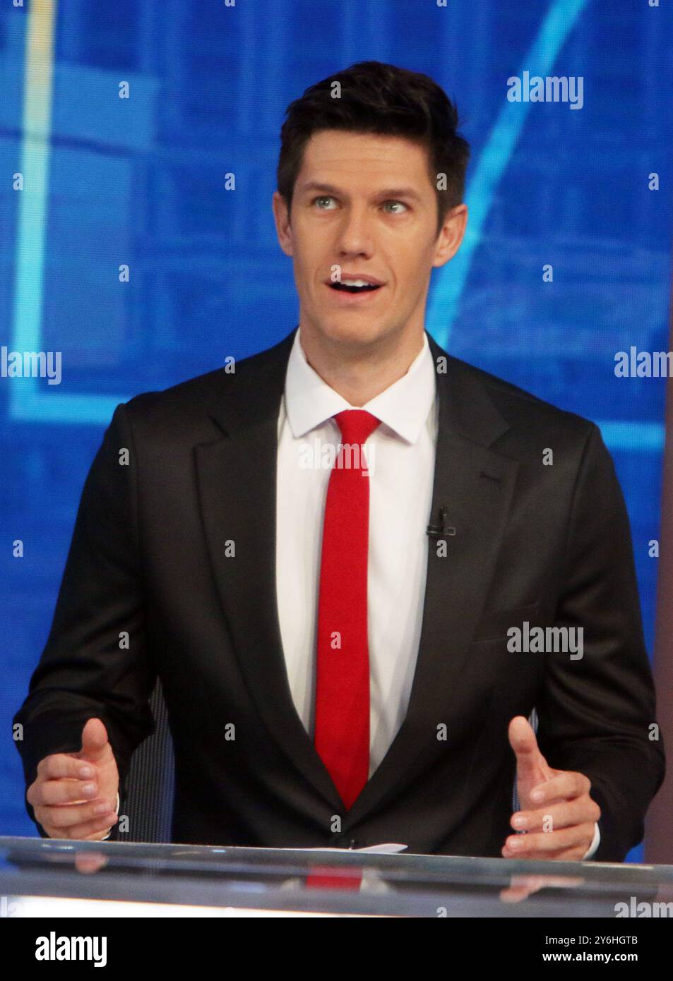 New York, NY, USA. 25th Sep, 2024. Trevor Ault on the set of Good ...