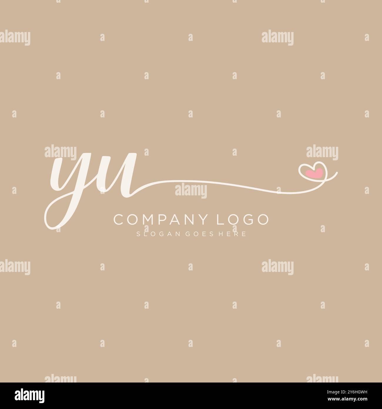 YU Initial handwriting logo design Stock Vector Image & Art - Alamy