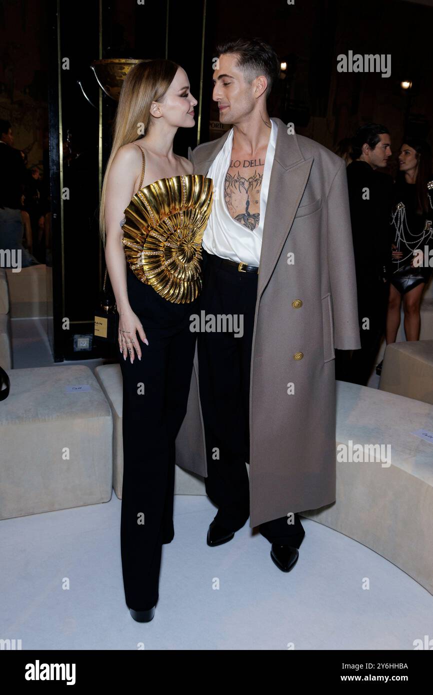 Paris, Frankreich. 25th Sep, 2024. Dove Cameron and Damiano David ...