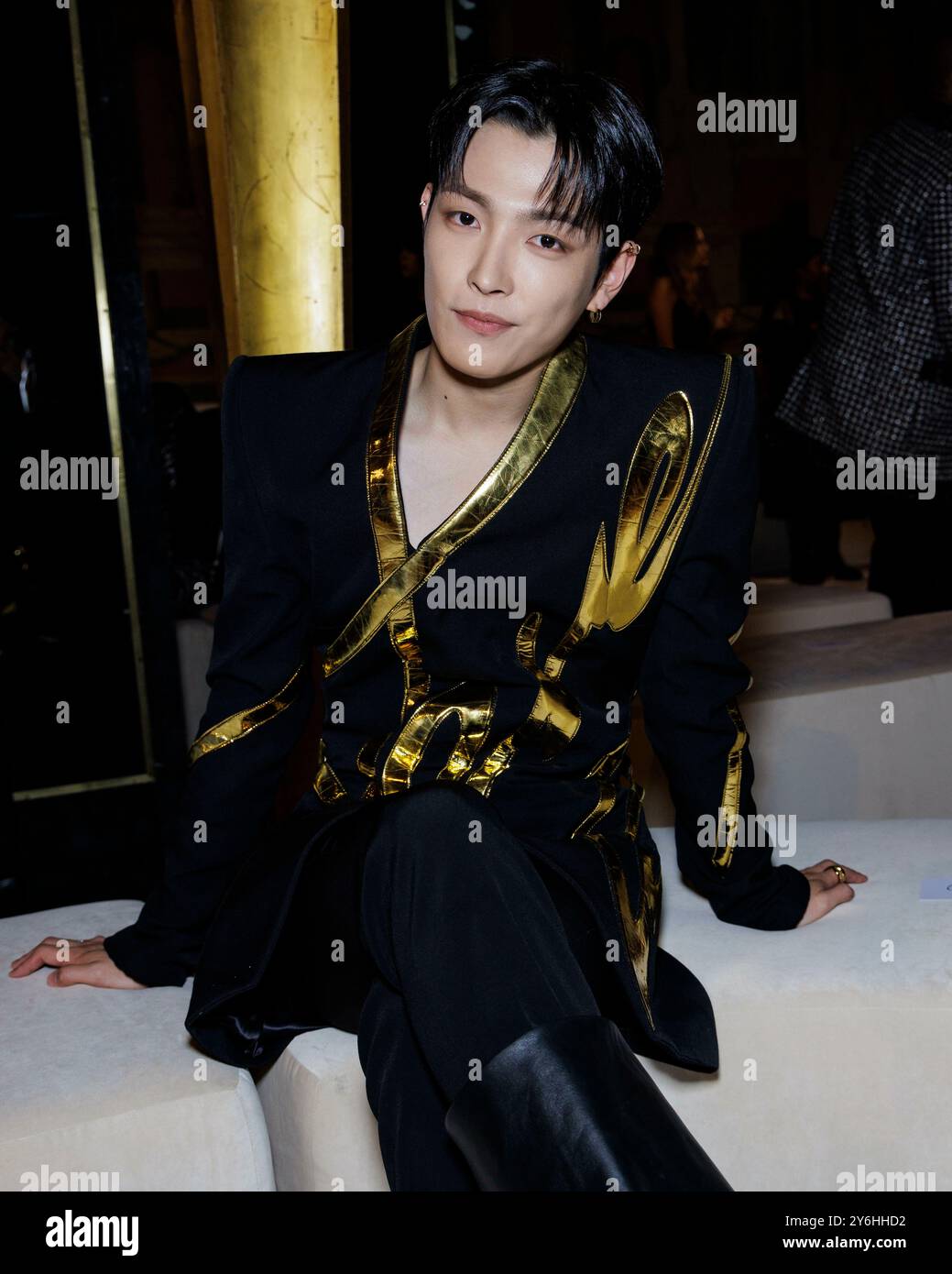 Paris, Frankreich. 25th Sep, 2024. Kim Hongjoong attends BALMAIN Spring ...