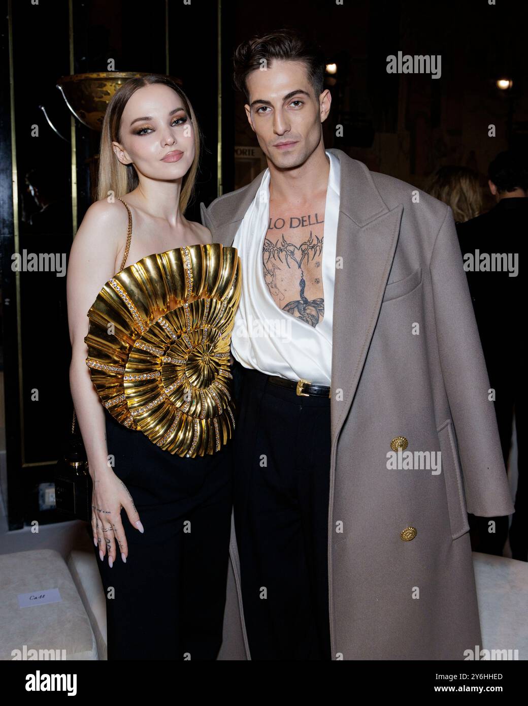 Paris, Frankreich. 25th Sep, 2024. Dove Cameron and Damiano David ...