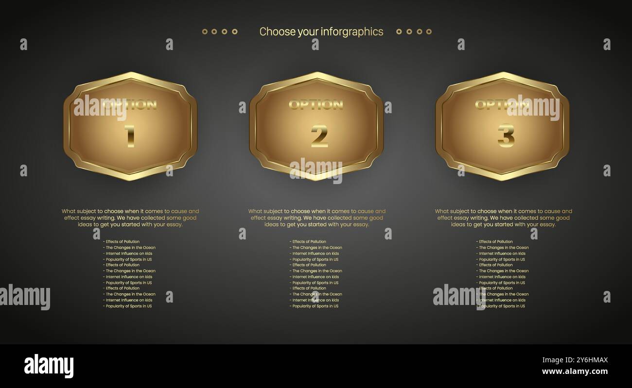 Collection of Golden Retro vintage frames, vector illustration for iron ...