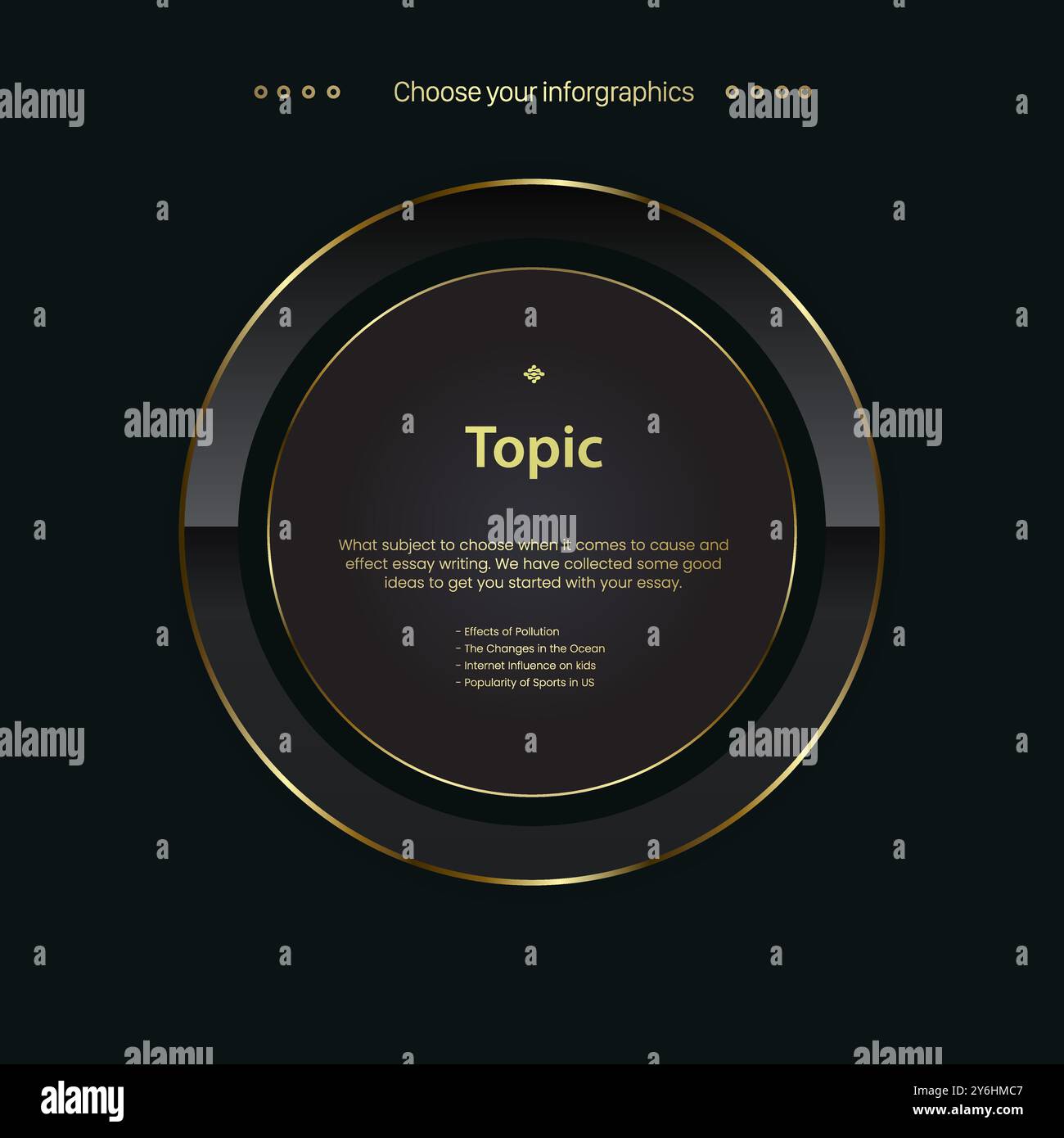 Luxury Golden multipurpose Infographic design and template with three ...