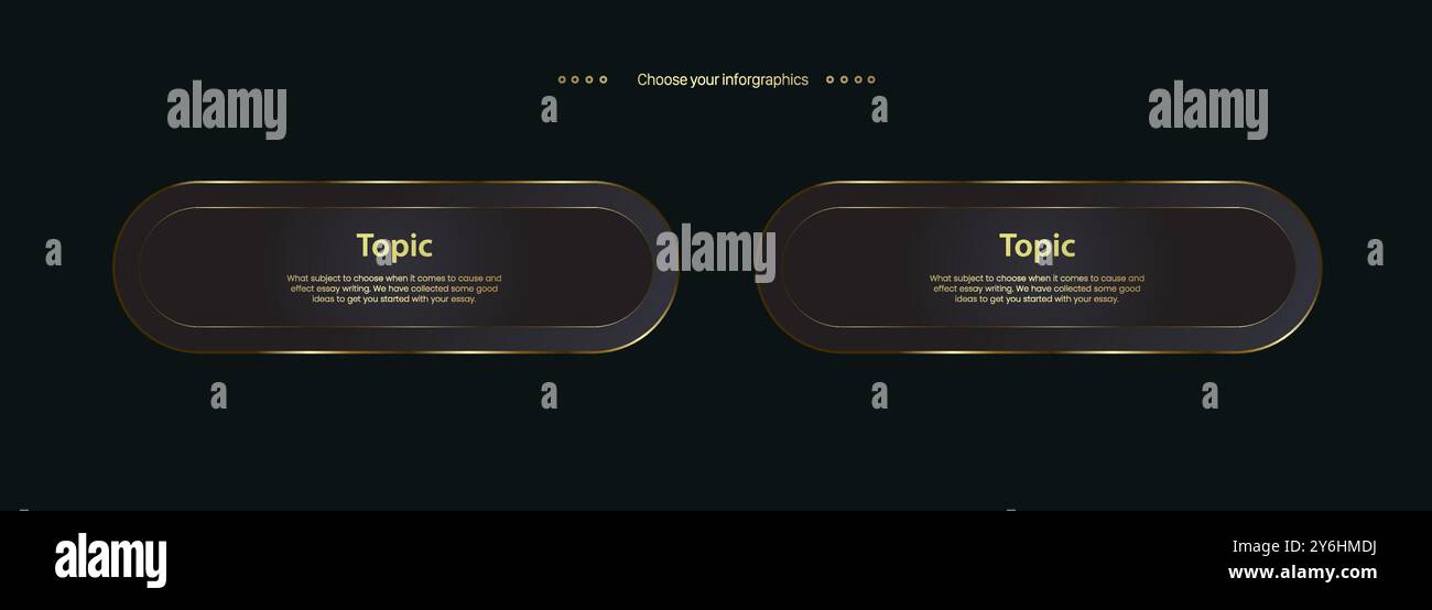 TWO Luxury multipurpose Infographic circle buttons and 2 Golden ...