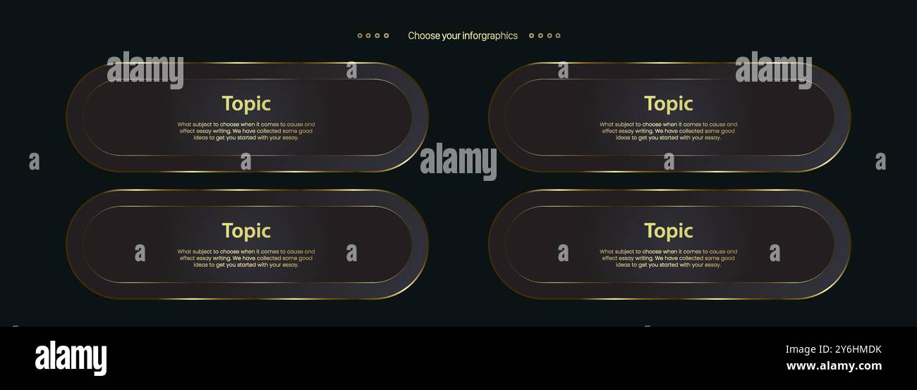 4 Luxury multipurpose Infographic buttons and Four Golden buttons ...