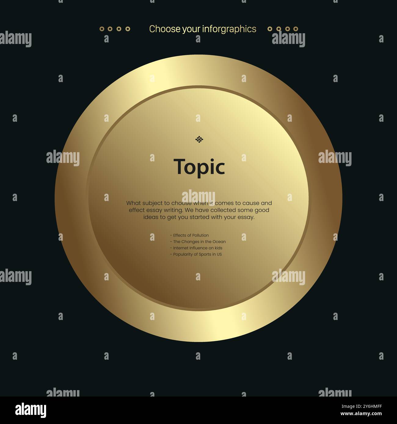 The Golden multipurpose Infographic Vector template with One elements ...