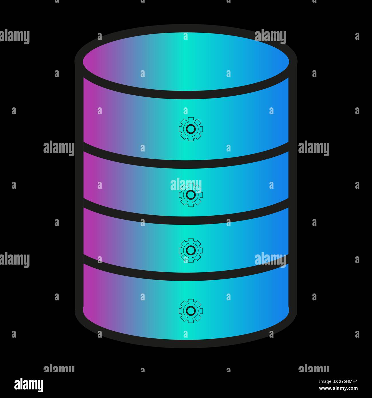 DATA server system and operation of Robot gradient color vector line ...