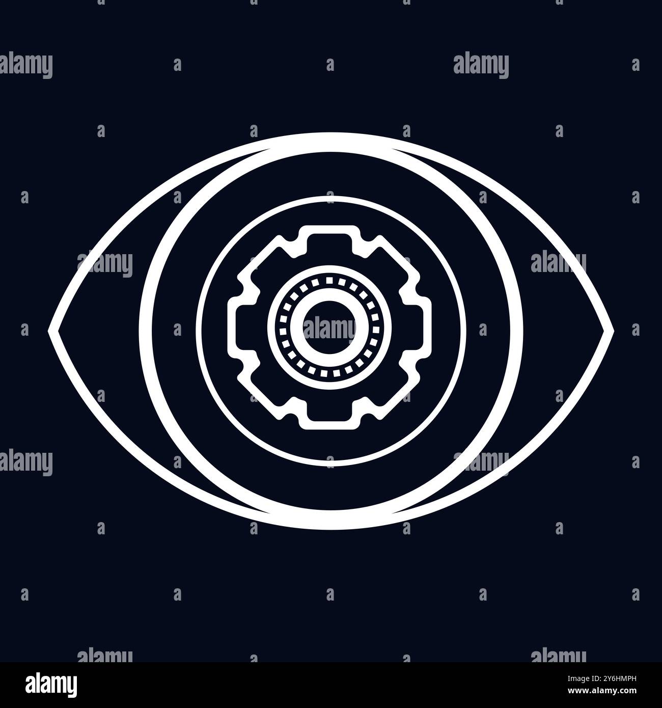 The eye of AI icon, circute symbol for AI concept vector, illustration ...