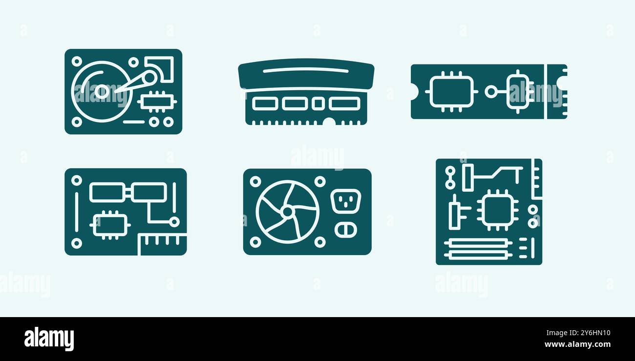 Computer hardware ram Stock Vector Images - Alamy