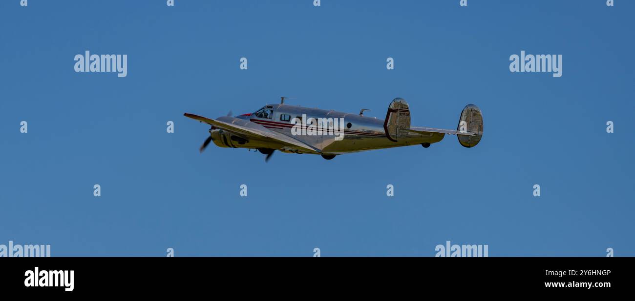 Beechcraft Model 18 at Air Legend Air Show 2024 in Melun, France Stock ...