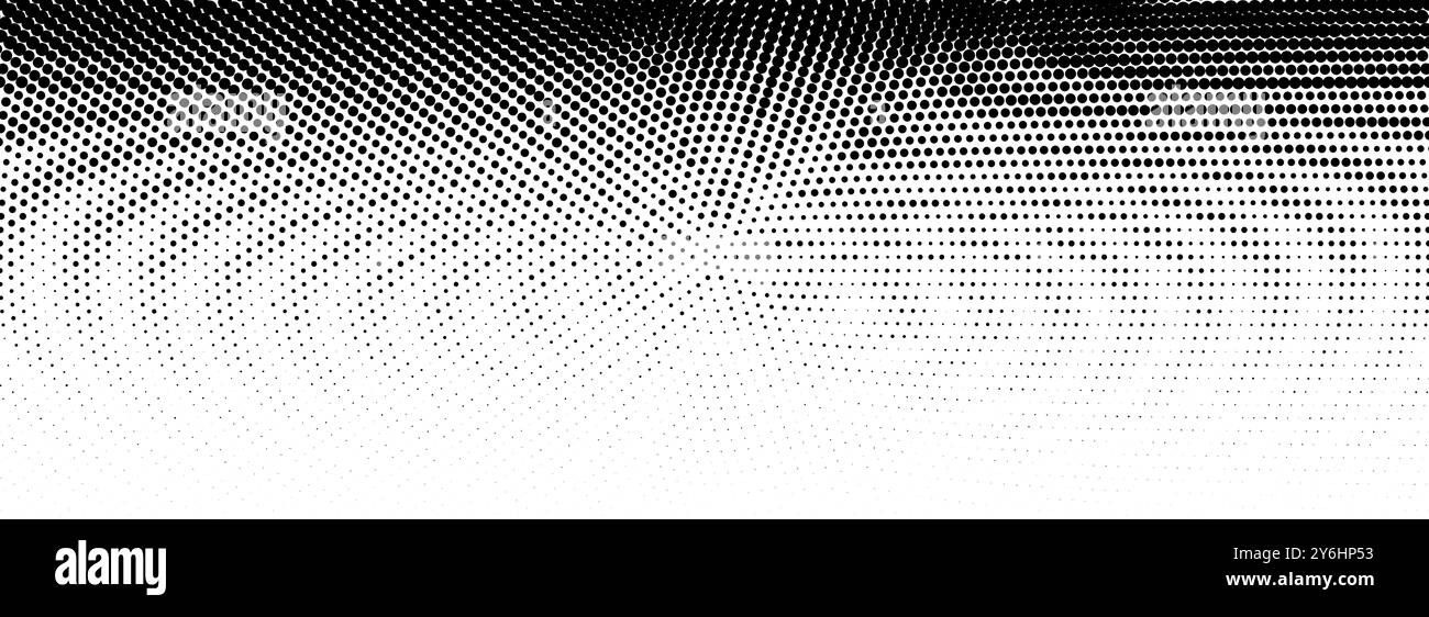 Dotted halftone gradient texture. Fading wave polka dot background. Dot ...