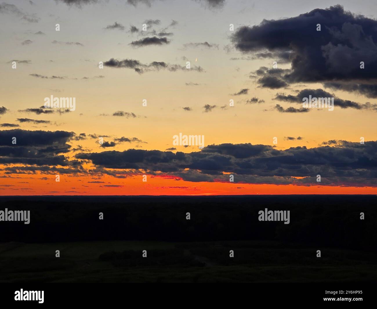 Sunset in the Valley Stock Photo - Alamy