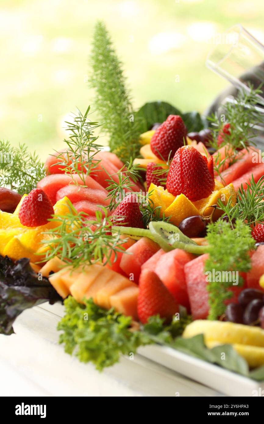 A beautiful fruit platter Stock Photo - Alamy