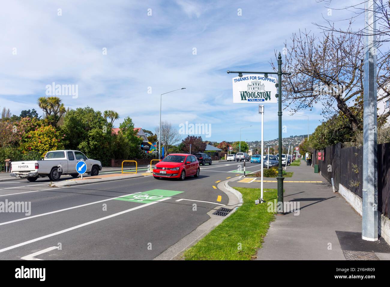 Christchurch ferry road traffic woolston village villages centre hi-res ...