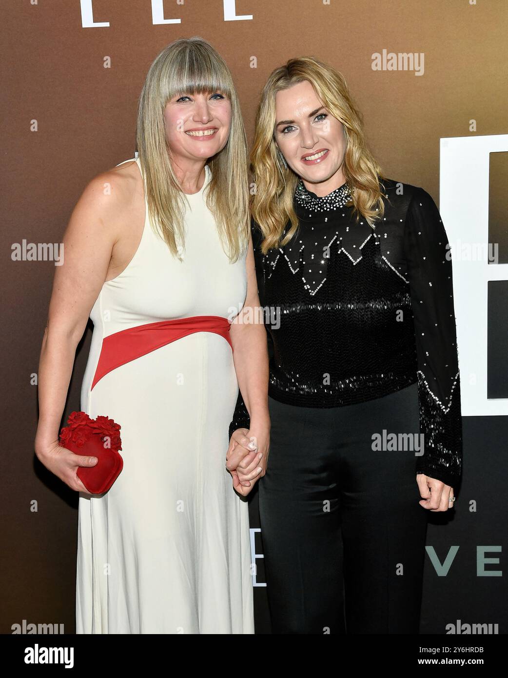 Kate Solomon, left, and Kate Winslet attend the special screening of ...