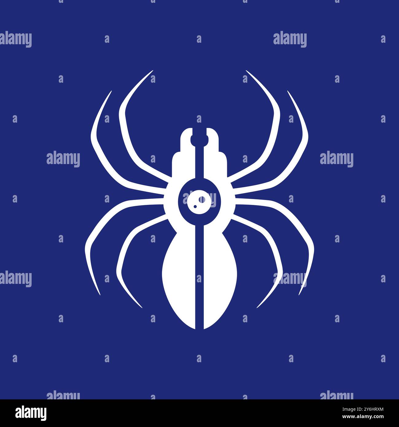 spider insect technology modern spy camera flat minimal logo design ...