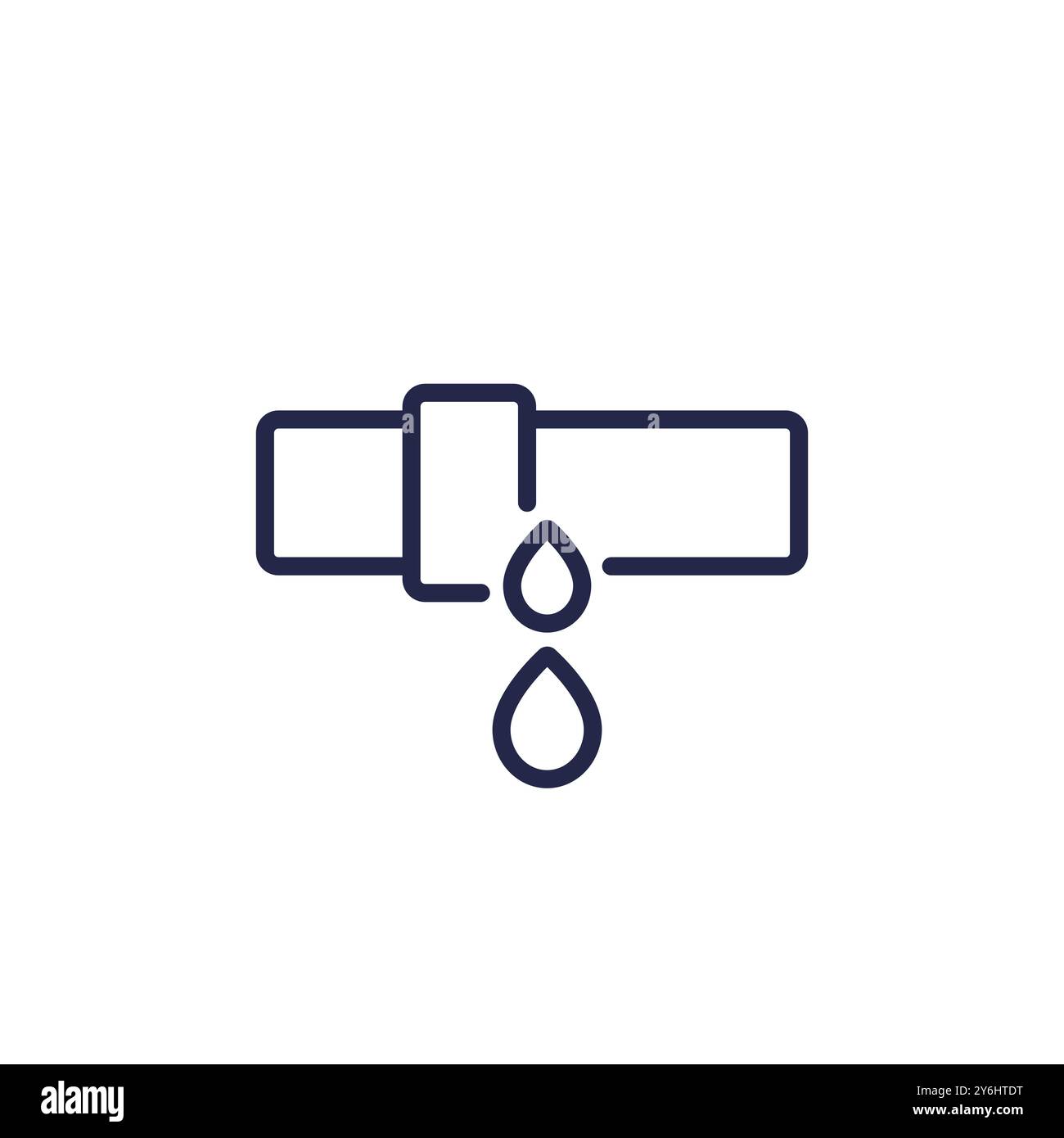 leaking pipe icon, line vector Stock Vector Image & Art - Alamy