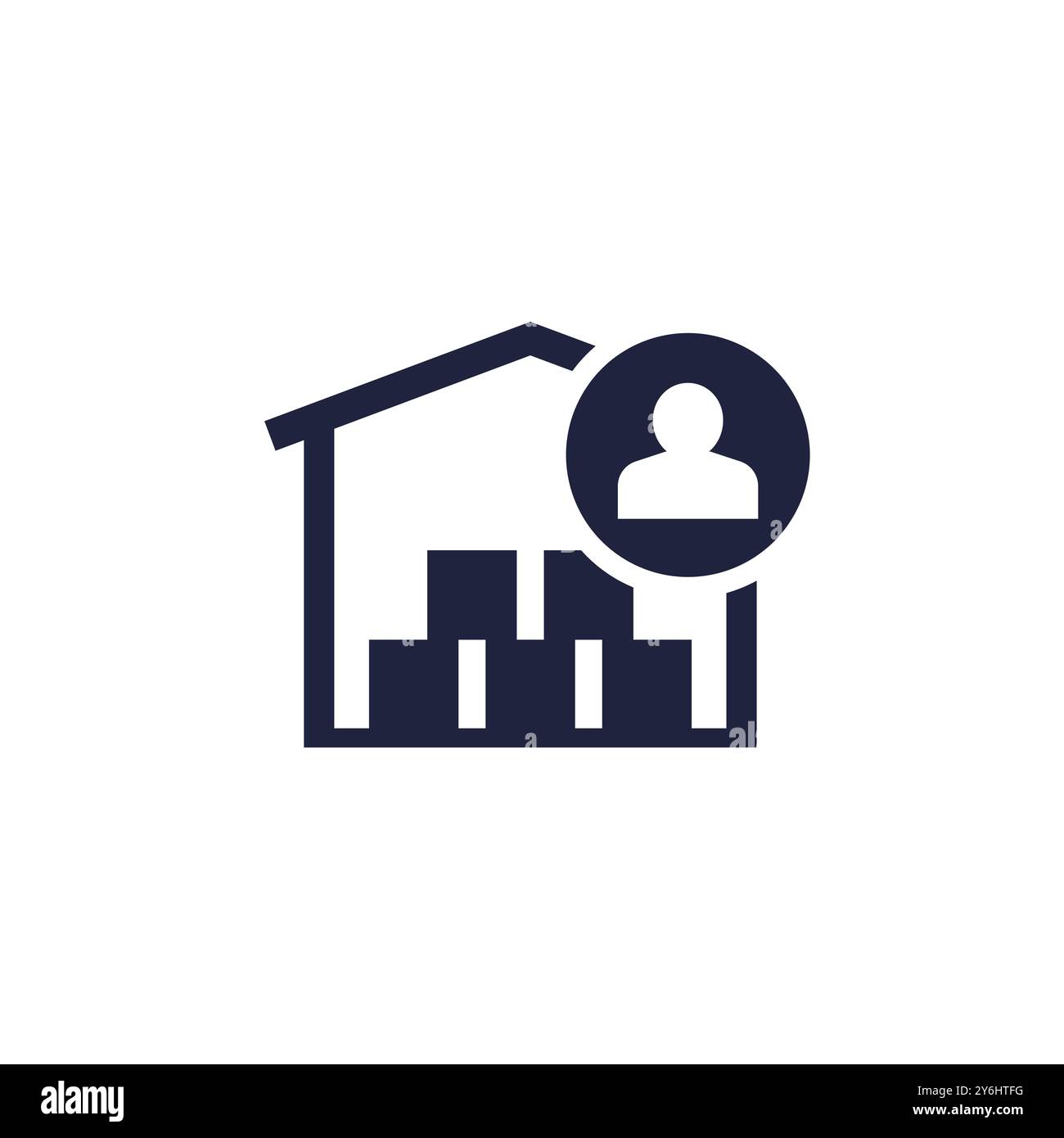 Warehouseman icon on white, warehouse keeper Stock Vector Image & Art ...
