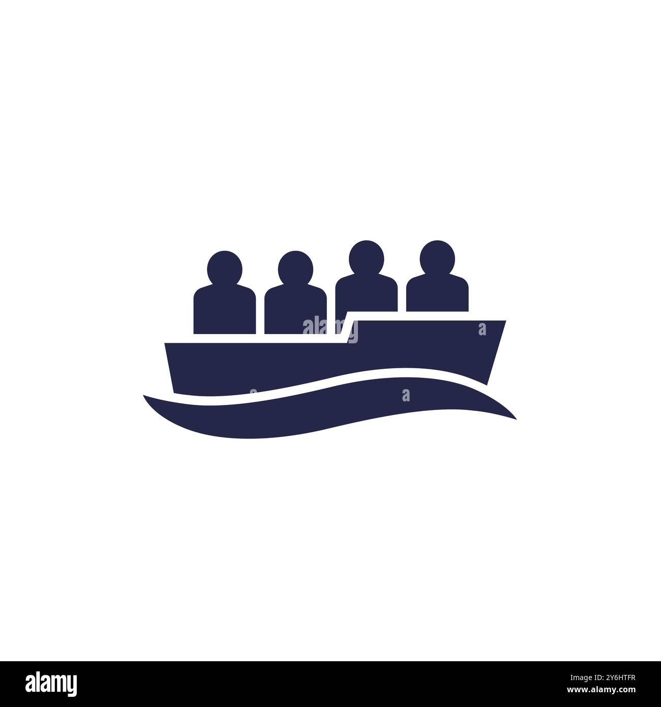 migrant boat, refugees icon on white Stock Vector Image & Art - Alamy