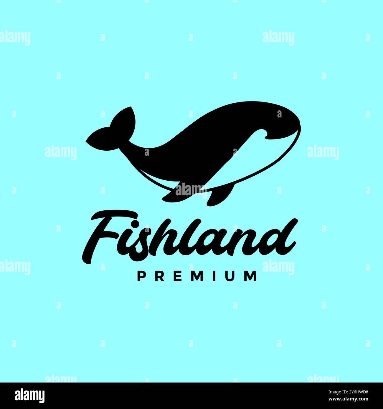 orca whale sea animal modern logo design vector Stock Vector Image ...