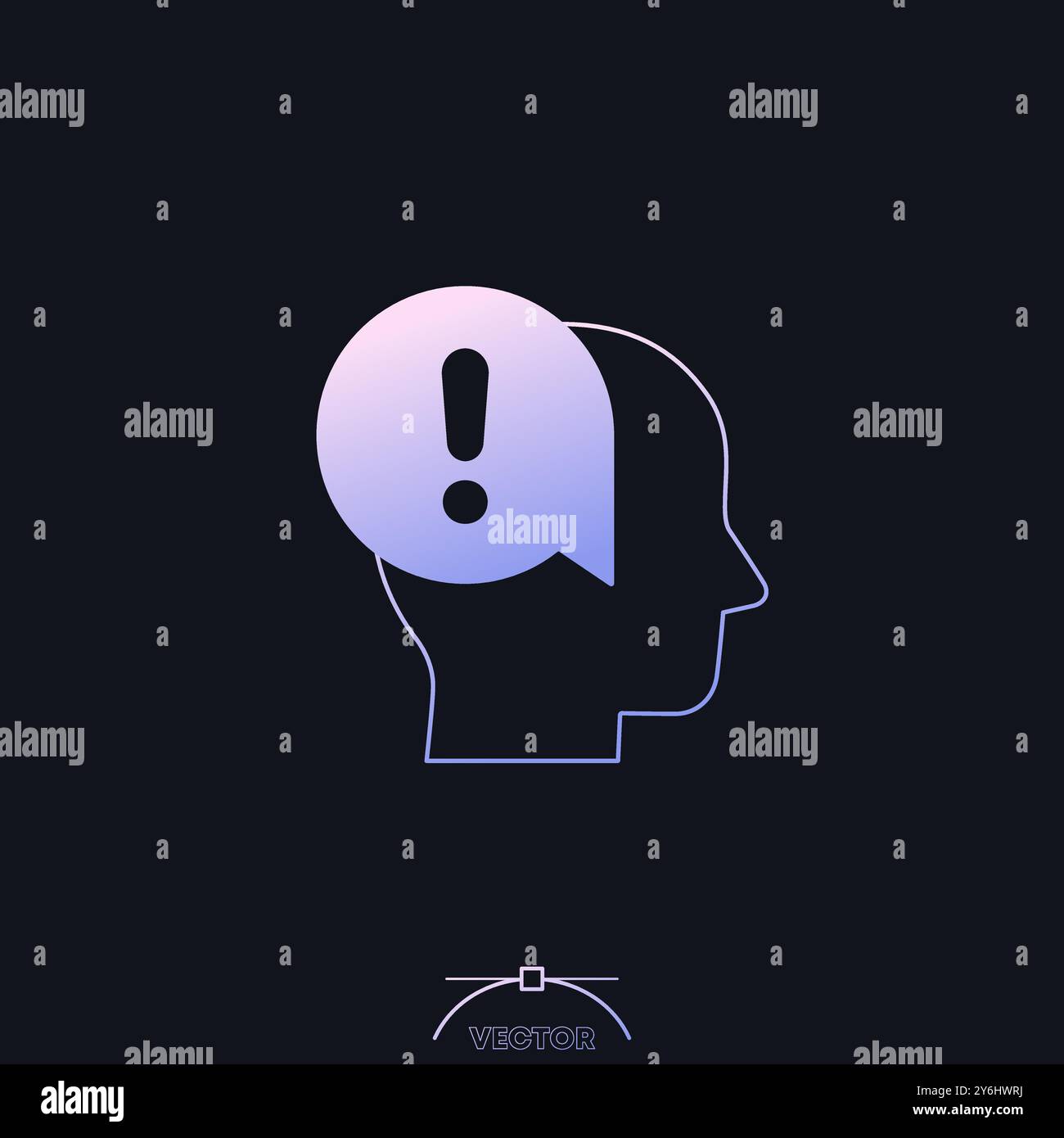 mental disorder vector icon with a gradient Stock Vector Image & Art ...